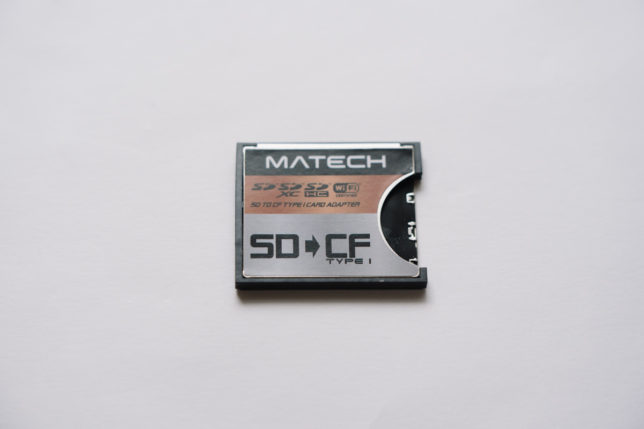 SDカードをCFカードに変換するMATECH社アダプタtypeIを、FlashAirと5Dmark2でテスト！ | from experience